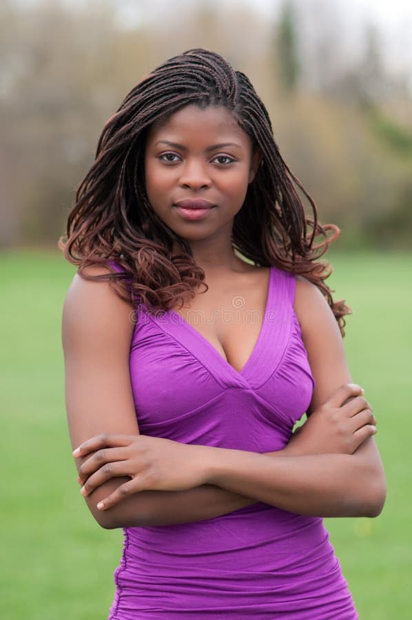 Beautiful Woman with Braids Headshot Stock Image - Image of face ...