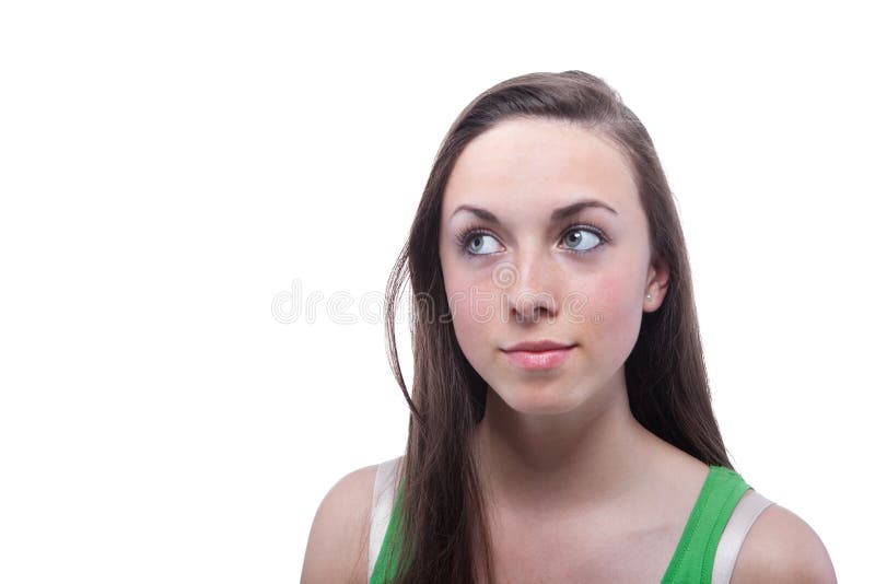 Beautiful Contemplated Woman Stock Image - Image of emotion, lifestyle ...