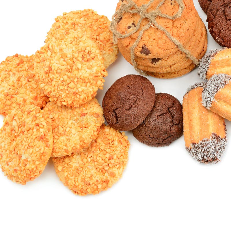 Beautiful Cookies Isolated on White Background Stock Photo - Image of ...