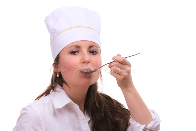 Crazy cook stock photo. Image of spooky, chopping, girl - 20306664