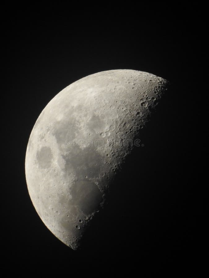 Beautiful Cool Big Half Moon Stock Image - Image of cool, moon: 291311197