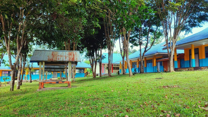 A Beautiful and Cool School Environment, Learning is More Fun Stock ...