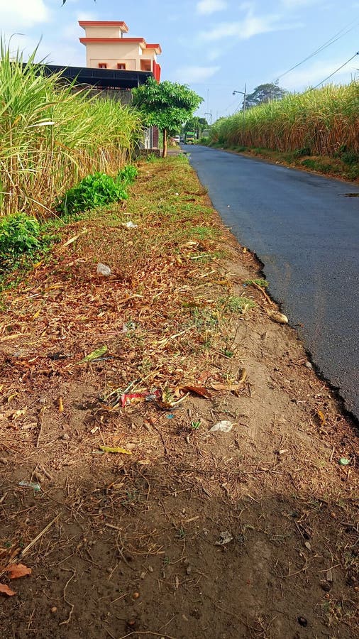 Beautiful and Cool Village Side Road Stock Photo - Image of village ...