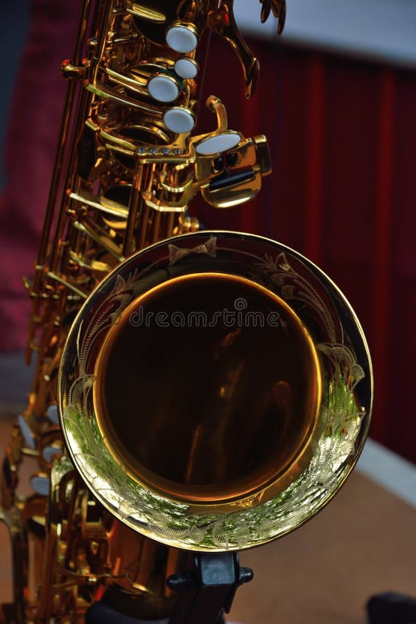 Beautiful copper saxophone stock photo. Image of blow - 76244376
