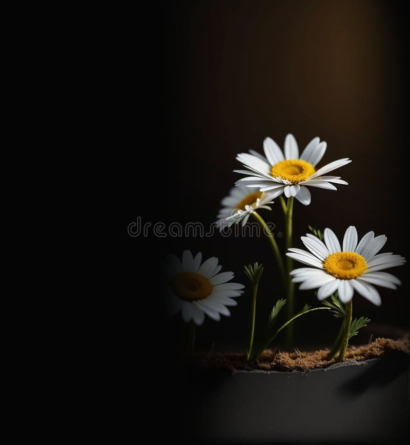 Beautiful Copy Space Background with Daisy Flower for Content Creation ...
