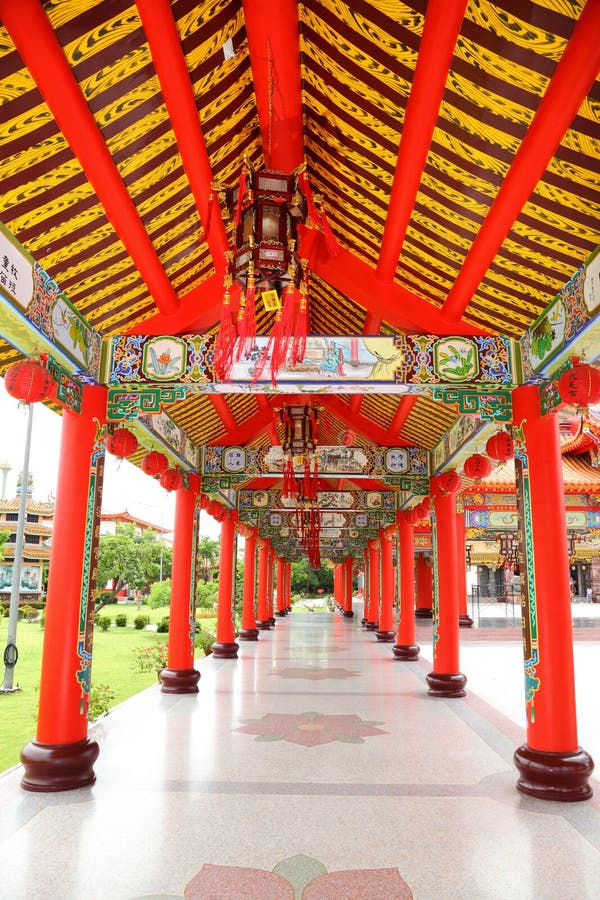 Beautiful Corridor with Golden Decoration and Painting on Ceiling Stock ...
