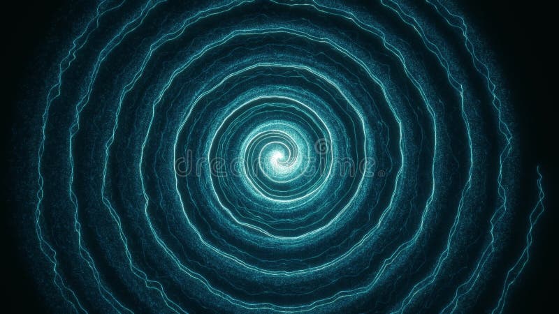 Beautiful Cosmic Blue Particles Spinning in Spiral Formation - Glowing ...