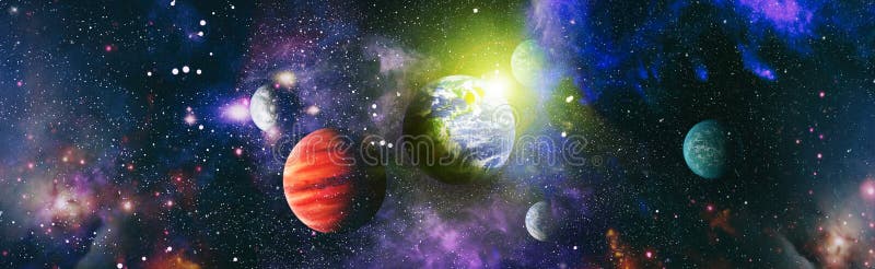 Beautiful Cosmic Globe Background. Earth on Galaxy Abstract Backgrounds ...