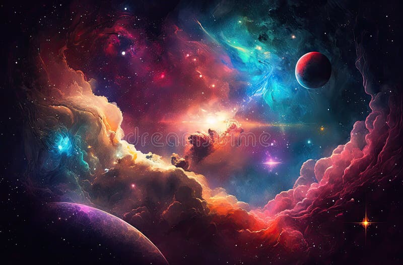 Beautiful Cosmos with Stars, Planets, Constellations and Galaxies ...