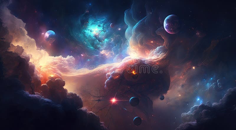 Beautiful Cosmos with Stars, Planets, Constellations and Galaxies ...