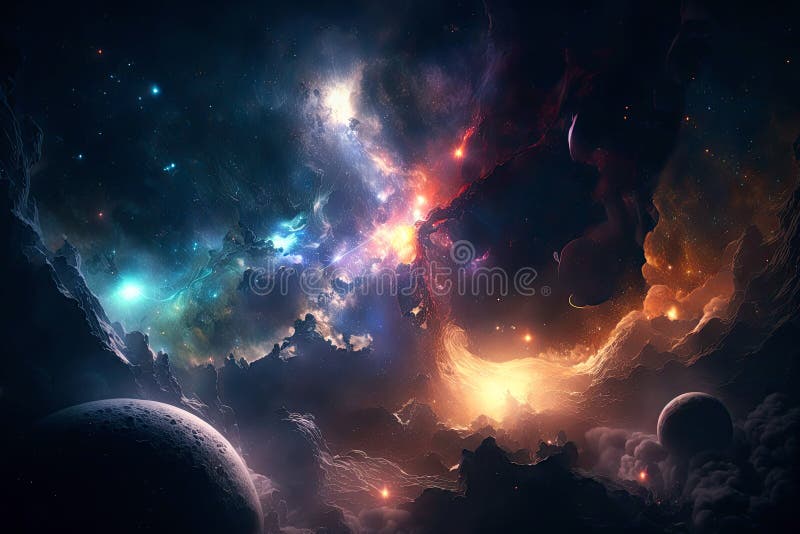 Beautiful Cosmos with Stars, Planets, Constellations and Galaxies ...