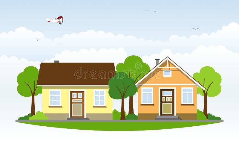 Cartoon Country Houses Stock Illustrations – 4,364 Cartoon Country ...