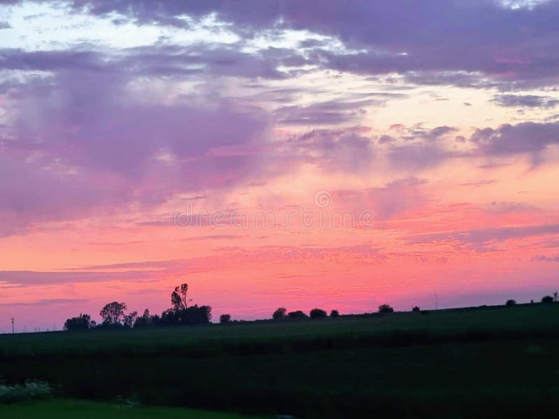 Beautiful Country Sunset stock photo. Image of peaceful - 194748174