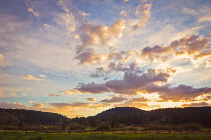 Beautiful Country Sunset stock photo. Image of green - 54959078