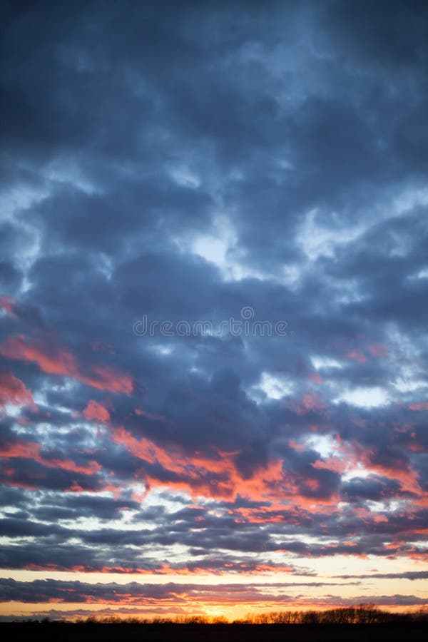 Colorful Kansas Sunset stock image. Image of vibrant - 112125885