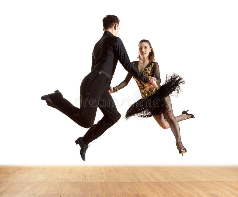 Beautiful Couple in the Active Ballroom Dance Stock Image - Image of ...