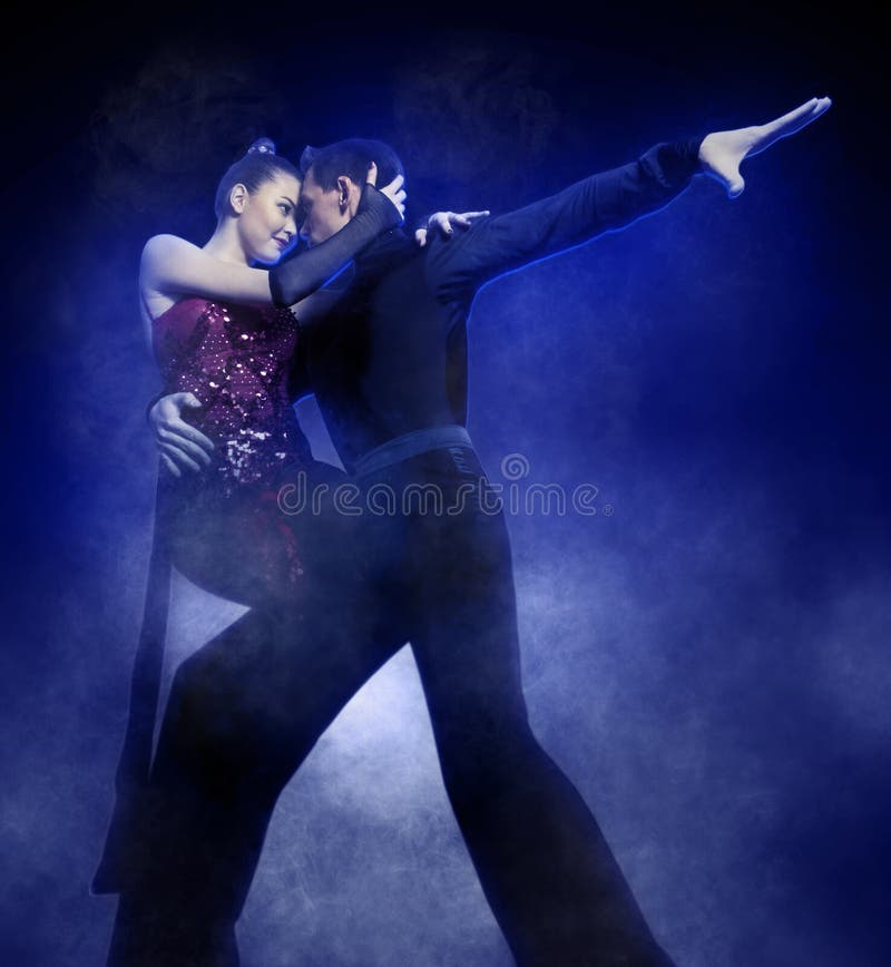 Pair of Dancers Dancing Ballroom Stock Image - Image of pair, clothing ...