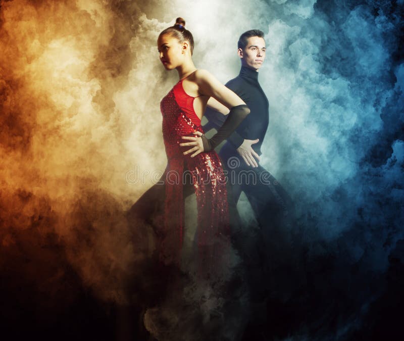 Pair of Dancers Dancing Ballroom Stock Photo - Image of pretty ...
