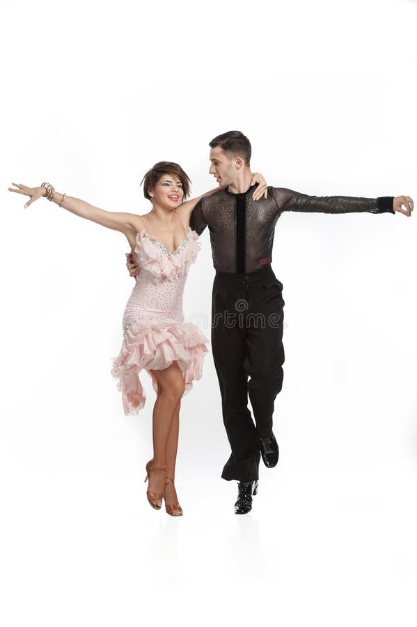 Beautiful Couple in the Active Ballroom Dance Stock Image - Image of ...
