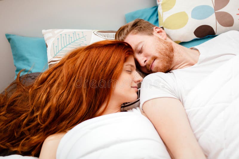 Beautiful couple asleep stock photo. Image of couple - 98680670