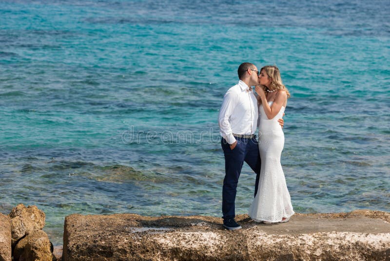 Beautiful Couple at the Beach Stock Image - Image of beach, fashion ...