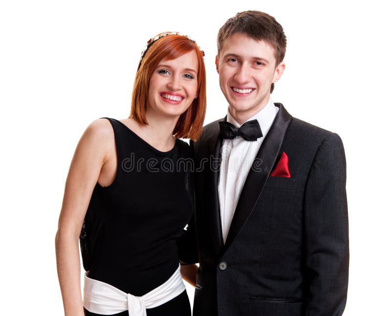 Beautiful Couple Isolated on White Background Stock Image - Image of ...