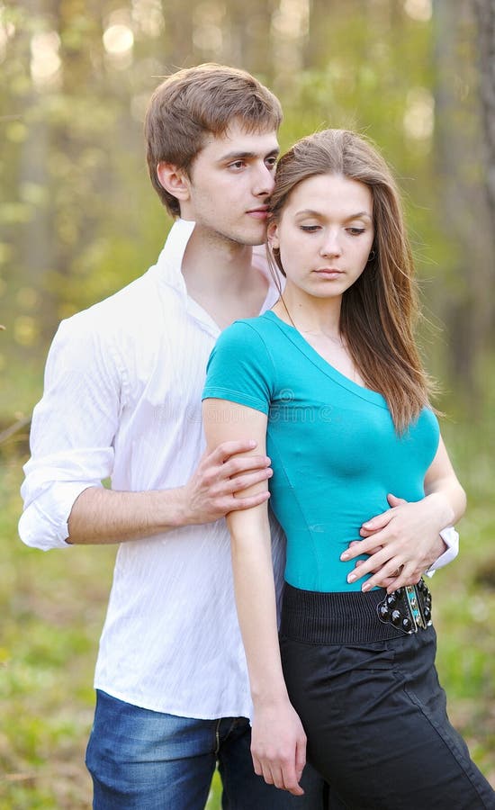 Beautiful Couple in Love on Summer Stock Photo - Image of happy, active ...