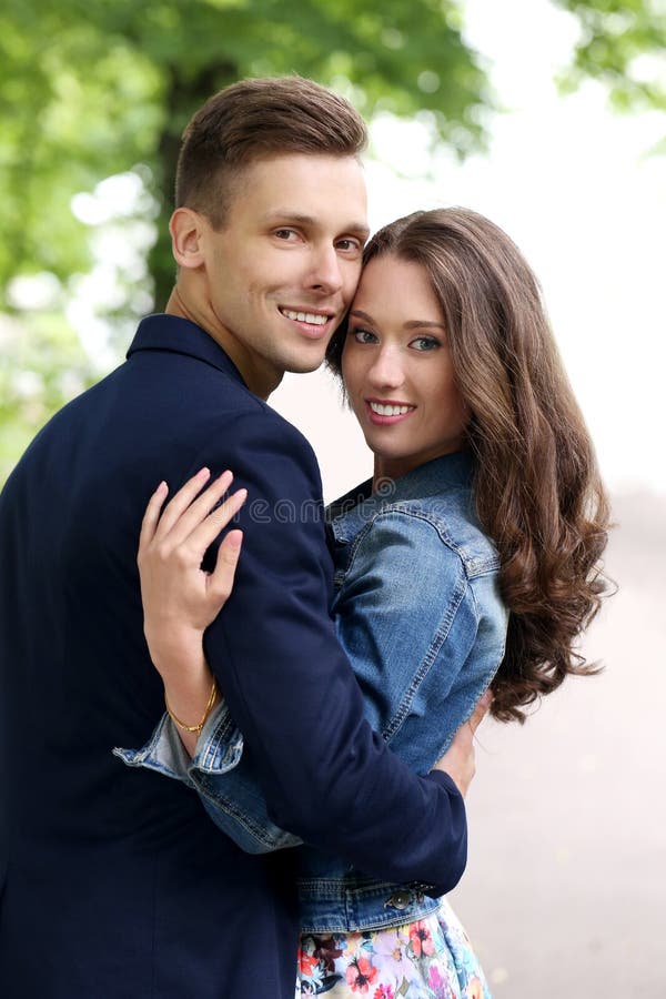 Beautiful Couple in the Park Stock Photo - Image of hair, beautiful ...