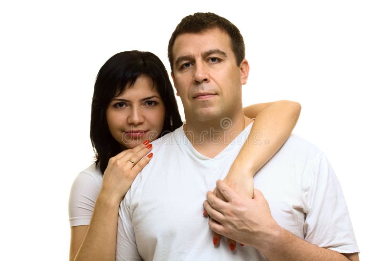Beautiful Couple - Woman and Strong Man Stock Photo - Image of ...