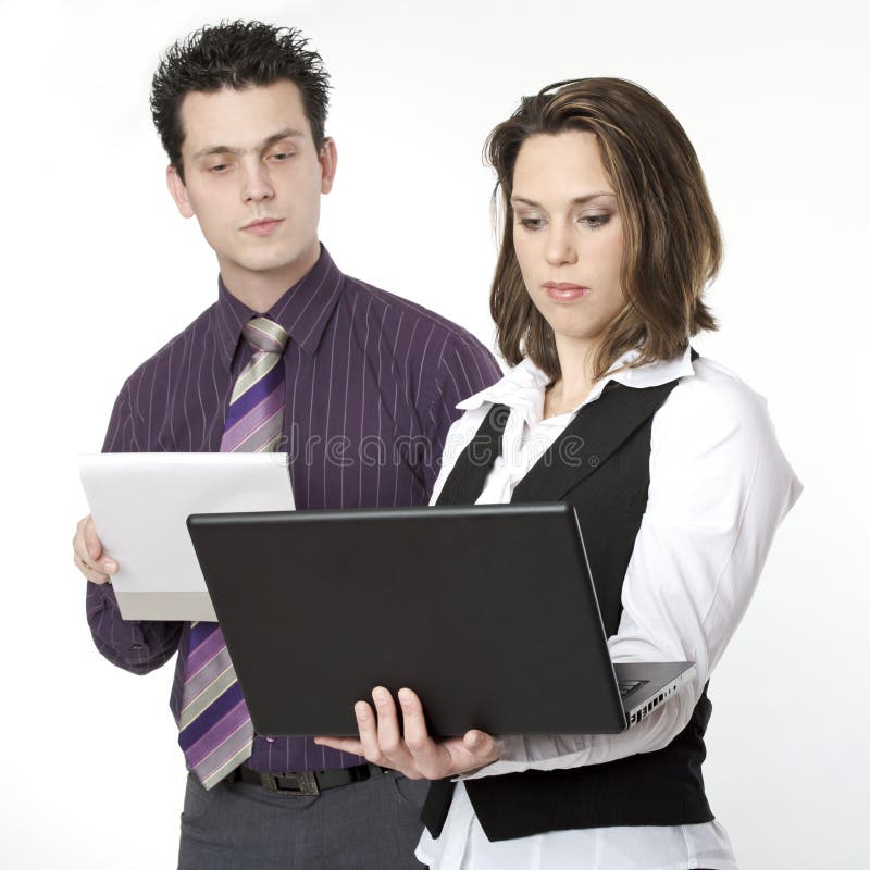Beautiful couple at work stock image. Image of black, manager - 4996589