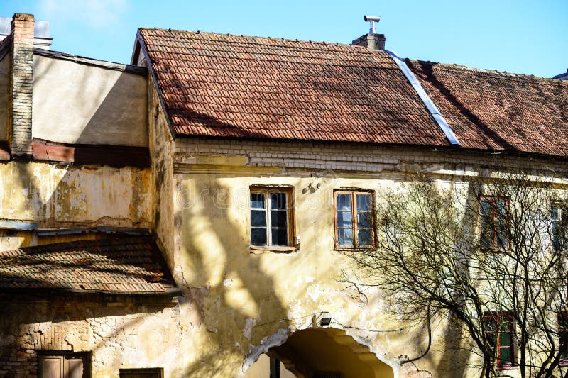 Beautiful Courtyard of an Old European City Stock Photo - Image of ...