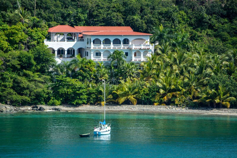 Beautiful Cove on St Thomas U.S. Virgin Islands in the Caribbean Stock ...