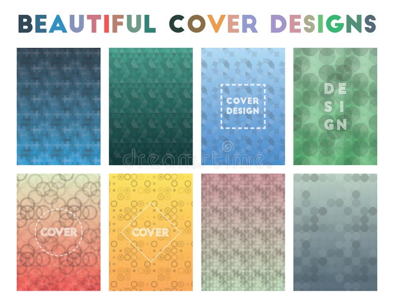 Beautiful Cover Designs. stock vector. Illustration of abstract - 142821138