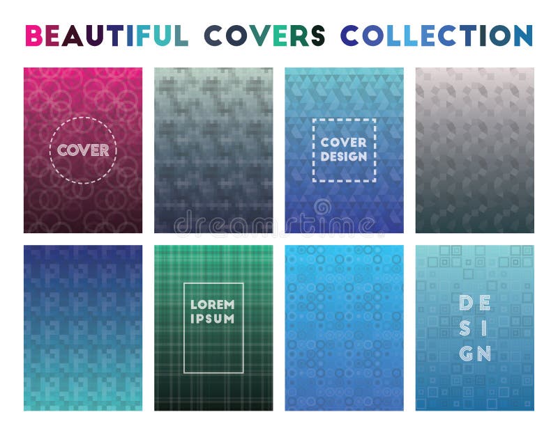 Stylish Covers Collection. stock vector. Illustration of abstract ...