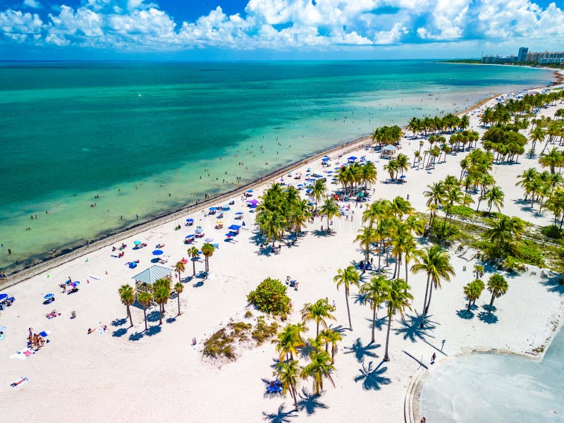 Beautiful Crandon Park Beach in Key Biscayne in Miami Stock Photo ...