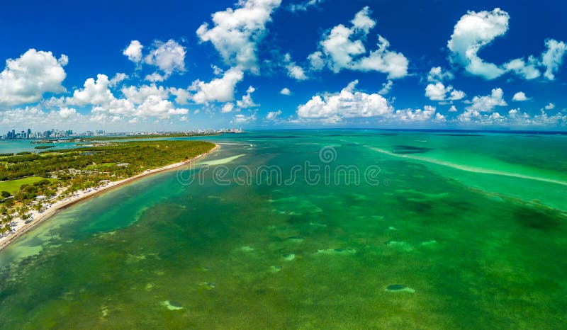 Beautiful Crandon Park Beach in Key Biscayne in Miami Stock Image ...