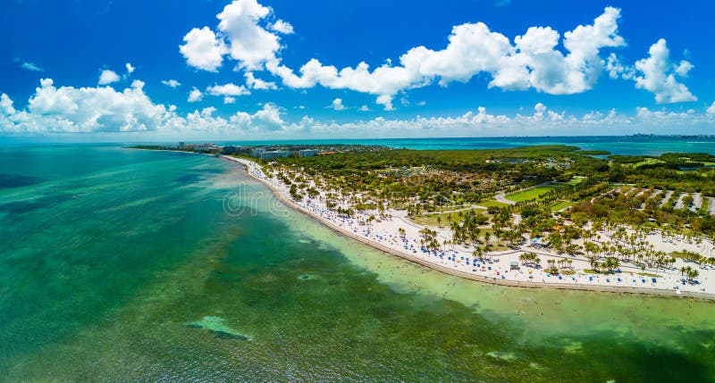 Beautiful Crandon Park Beach in Key Biscayne in Miami Stock Photo ...