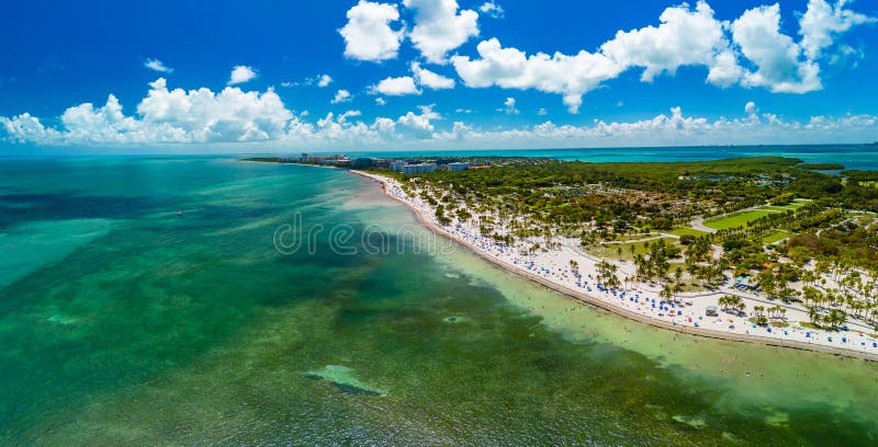 Beautiful Crandon Park Beach in Key Biscayne in Miami Stock Image ...