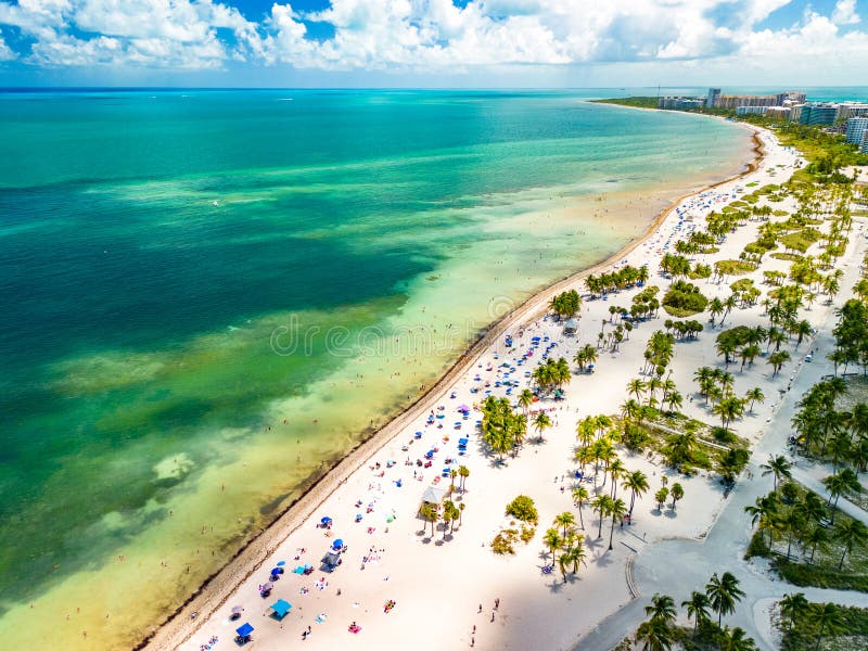 Beautiful Crandon Park Beach in Key Biscayne in Miami Stock Image ...