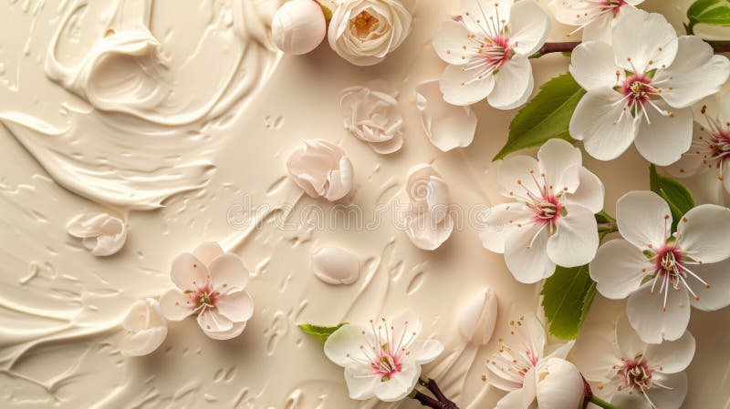 Beautiful Cream Background for Cosmetics Advertising Stock Image ...