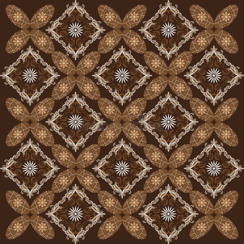 Beautiful Creative Concept on Central Java Batik with Dark Brown Color ...