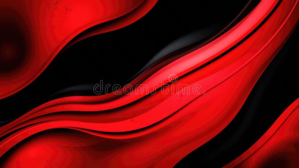 Beautiful Crimson and Black Abstract Waves Creating Fluid Patterns in a ...