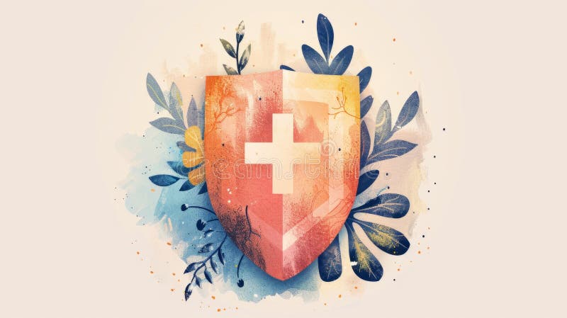 A Beautiful Crossshaped Shield Beautifully Bordered by a Delicate Array ...