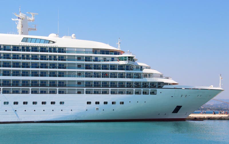 Beautiful Cruise Ship and Blue Sea Editorial Photo - Image of modern ...