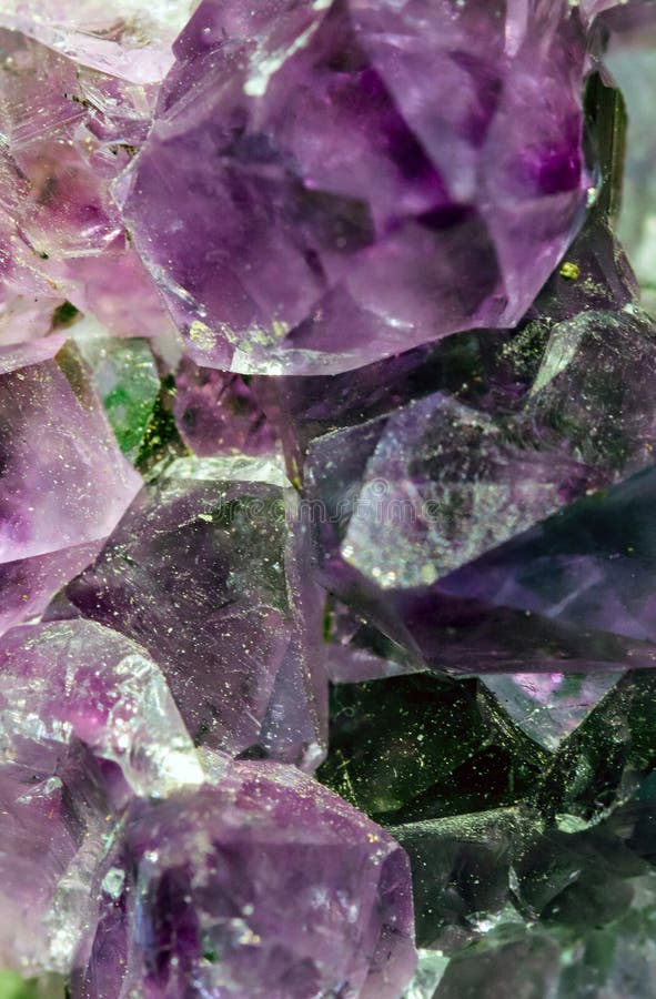 Beautiful Crystal Magic Amethyst Gem Stone. Texture of Specimen with ...