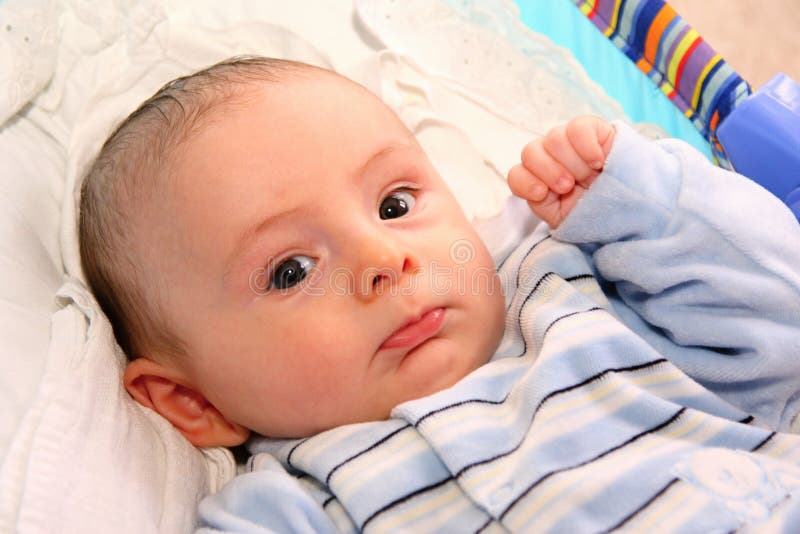 Beautiful and curious baby stock image. Image of person - 13479897