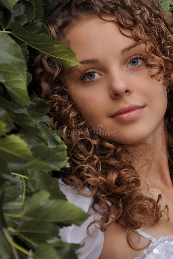 Beautiful curly girl stock photo. Image of smile, lightness - 11555922