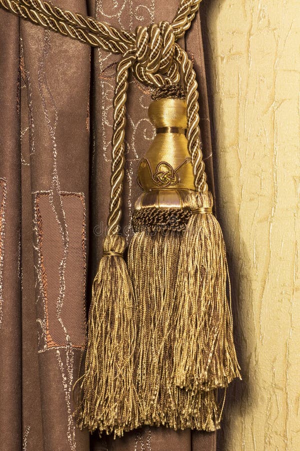 Beautiful curtain close-up stock photo. Image of gold - 80519804