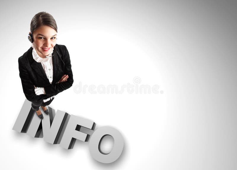 Beautiful Customer Representat Stock Image - Image of center ...