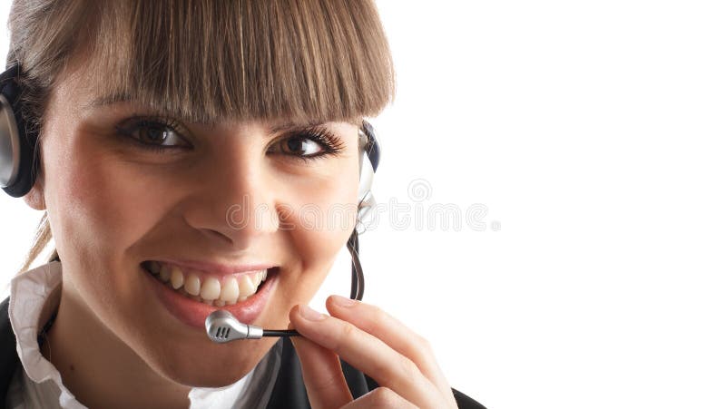 Beautiful Customer Representat Stock Image - Image of center ...